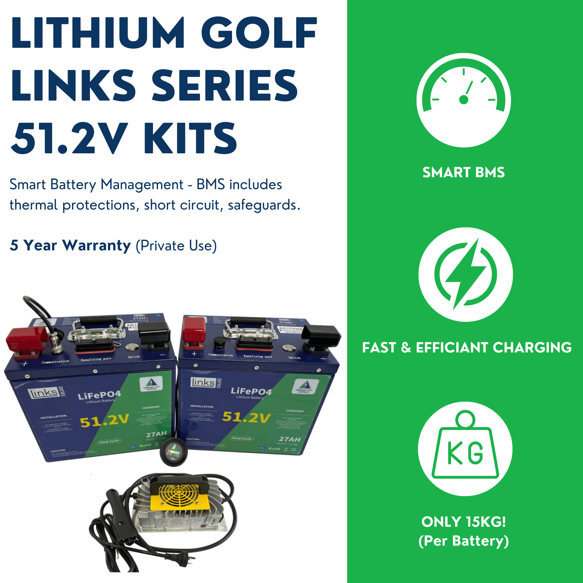 DIY Lithium Battery Kits For Golf Carts