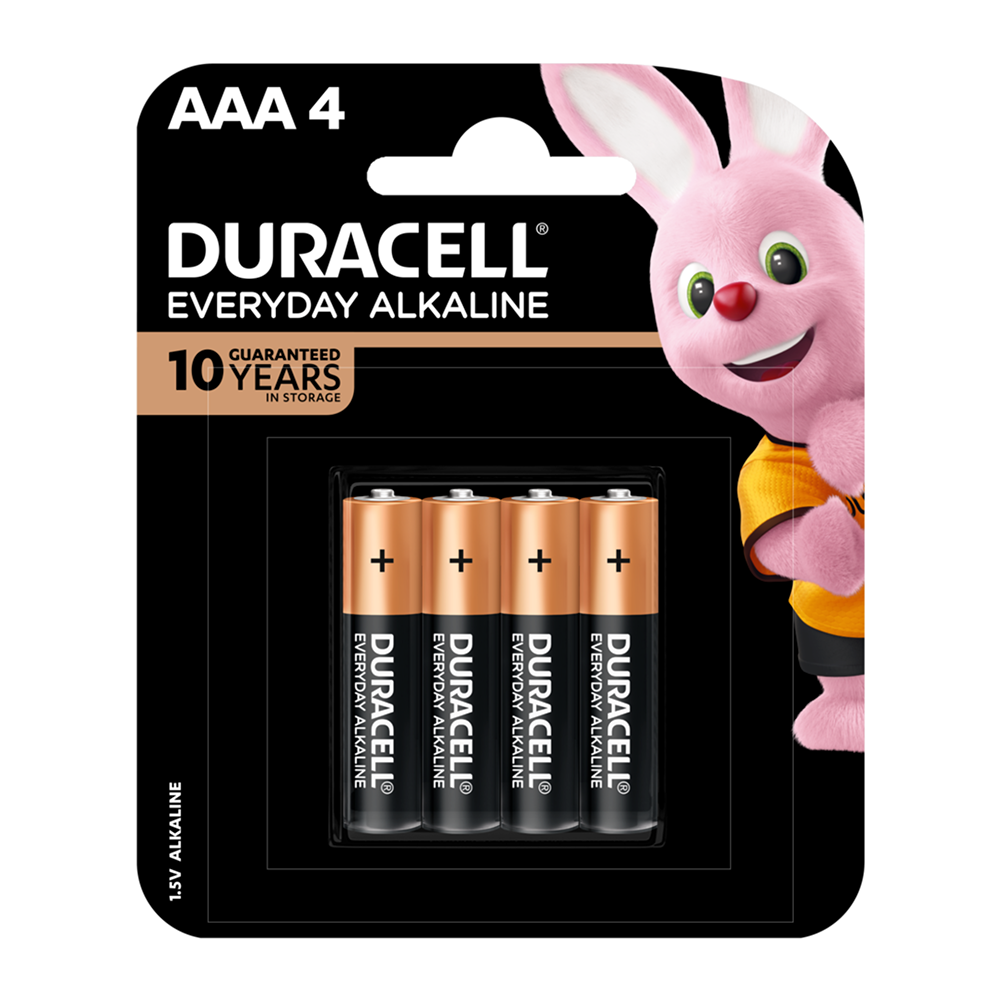 Duracell Everyday Alkaline AAA 4 Pack DME2400BP4