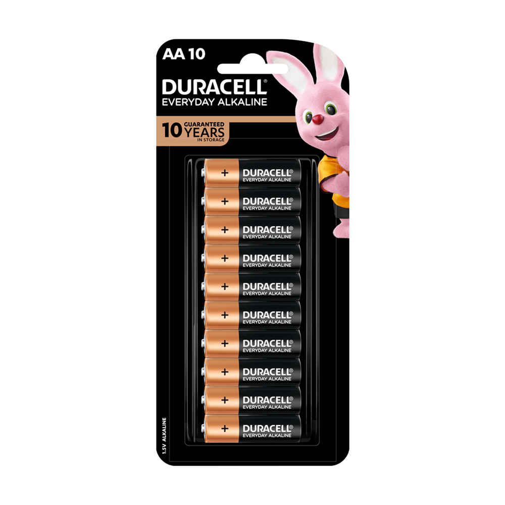 Duracell Everyday Alkaline AA 10 Pack DME1500BP10