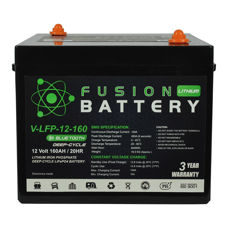 Fusion Lithium 12V Deep Cycle Battery V-LFP-12-160
