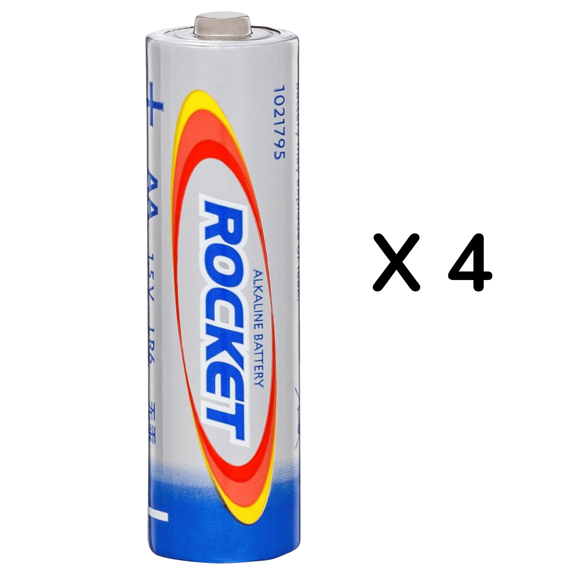 Rocket AA Alkaline Batteries, Pack of 4