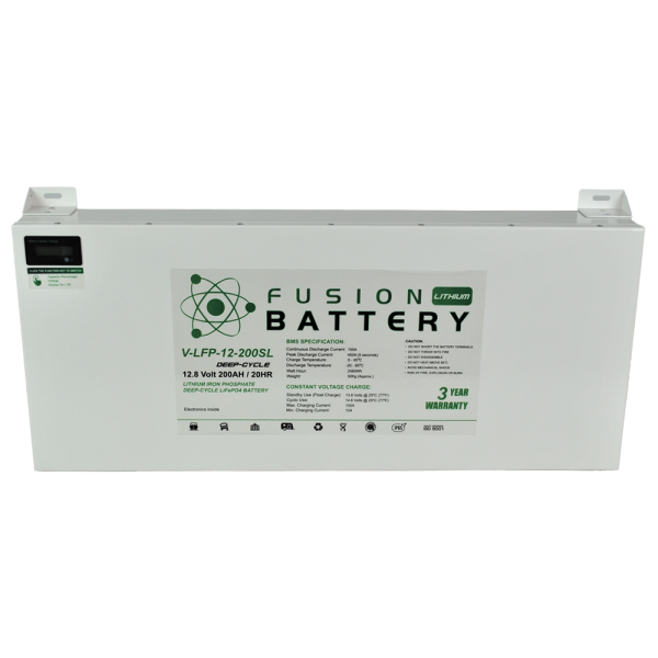 Fusion 12.8V Lithium Slim Line Deep Cycle Battery V-LFP-12-200SL