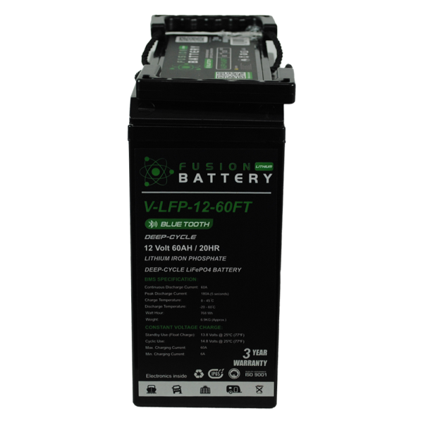 Fusion Lithium Slim line 12V Deep Cycle Battery V-LFP-12-60FT