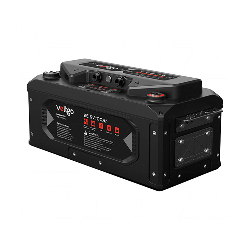 VoltGo 25.6V 100Ah 2560Wh LiFePO4 IP65/67 Rated Battery