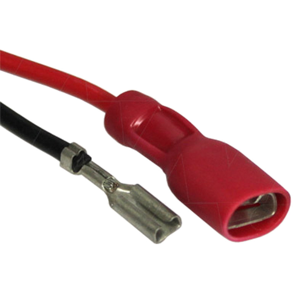 Dual Spade Assembly (pair): 6.35mm positive (+) and 2.8mm negative (-)