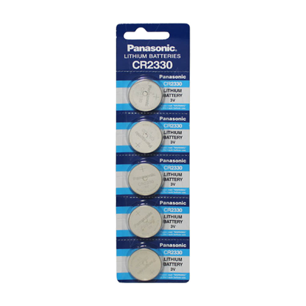 Panasonic CR2330 3V 265mAh Lithium Coin Cell Blister of 5