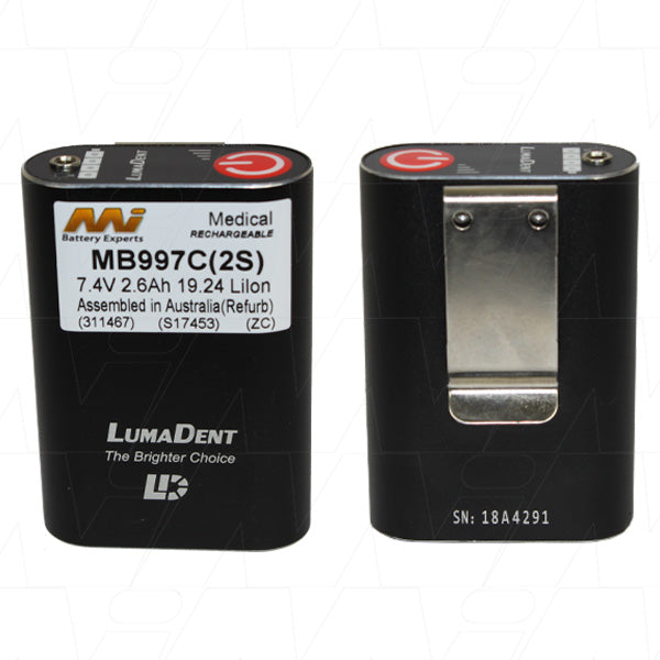 Medical Battery suitable for LumaDent ProLUX LED Headlight System (Ref