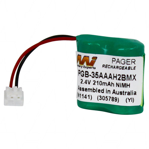 2.4V 210mAh NiMH Pager battery