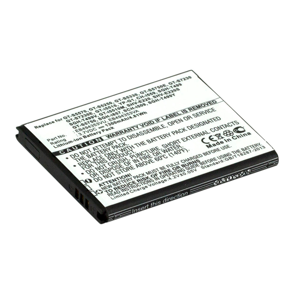SAMSUNG EB494353VU; EB494353VA 3.7V 1300mAh Li-ion