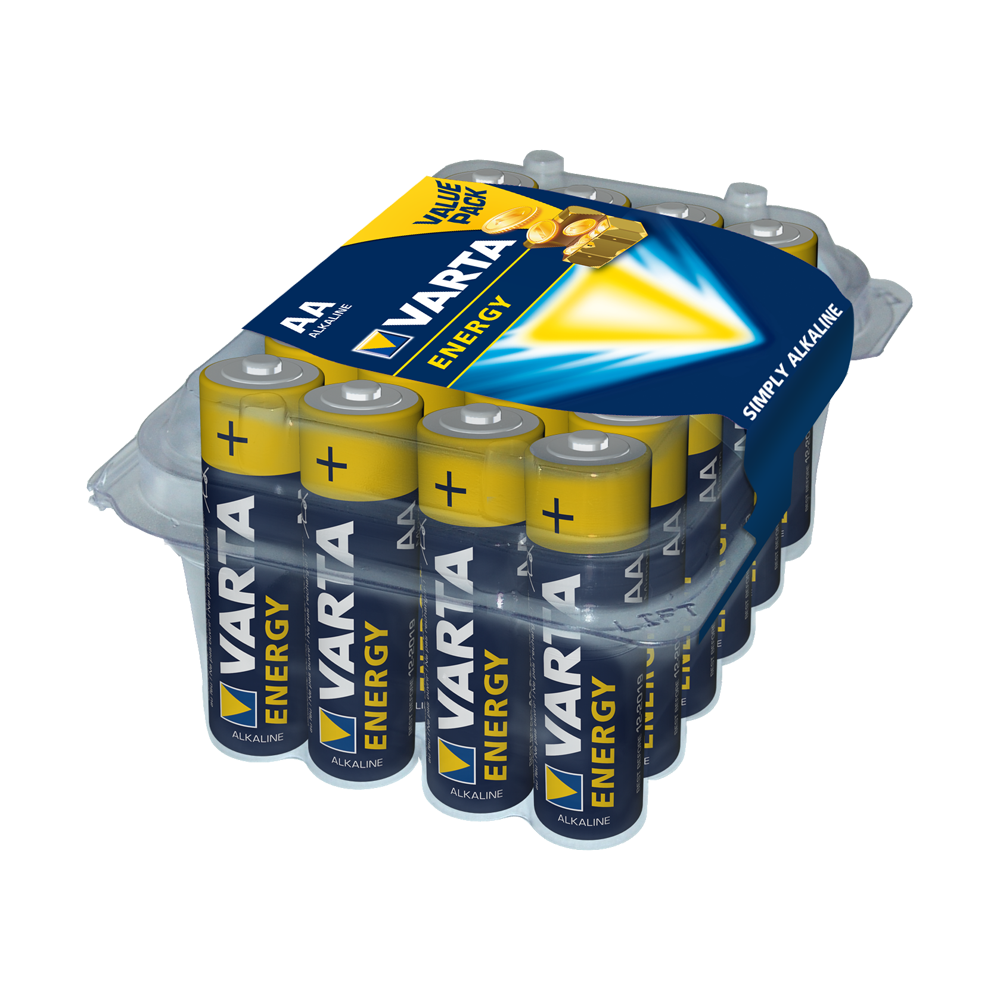 VARTA Energy Alkaline Batteries AA 24 Pack