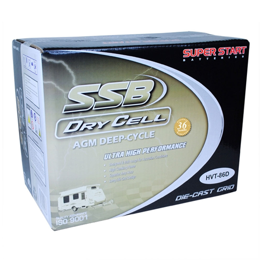 SSB Deep Cycle Battery | Dry Cell HVT86D 12V 130Ah